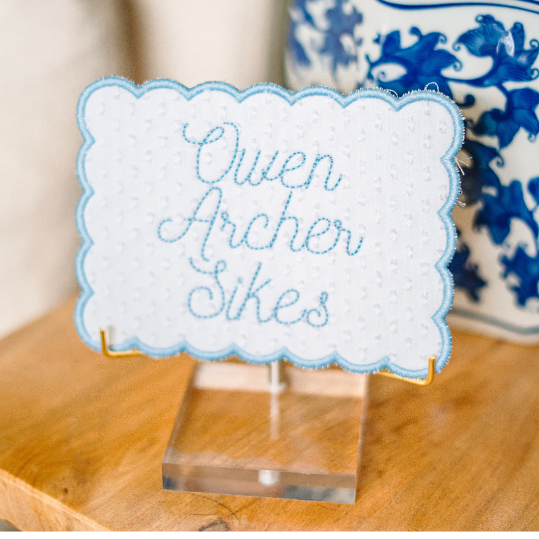 Custom Name Plate – EC Stitches